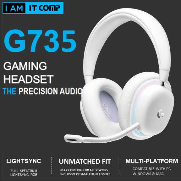 Logitech G735 LIGHTSPEED Wireless Gaming Headset, Bluetooth & USB ...