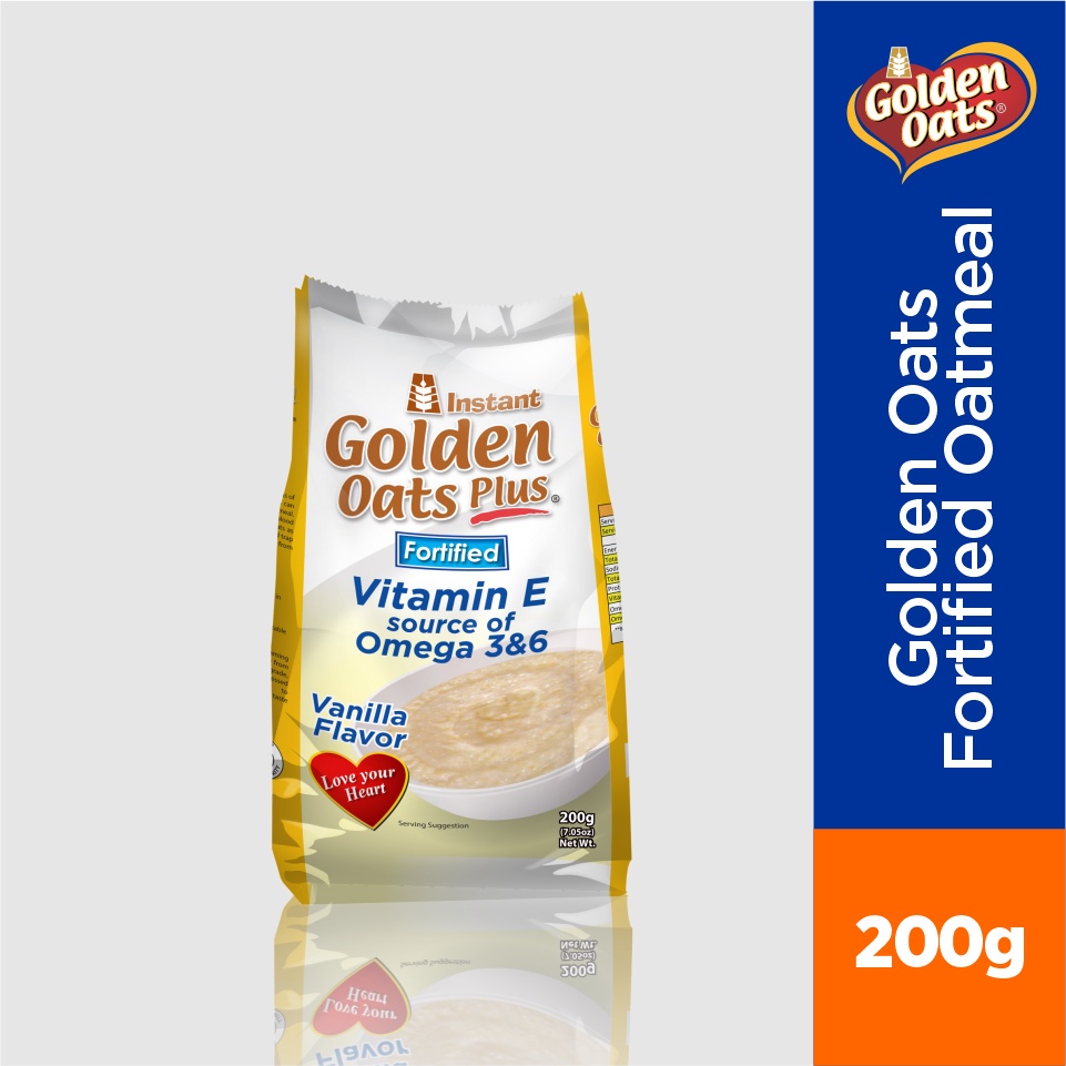 GOLDEN OATS Plus Vitamin E with Omega 3&6-Vanilla Flavor 200g | Shopee ...