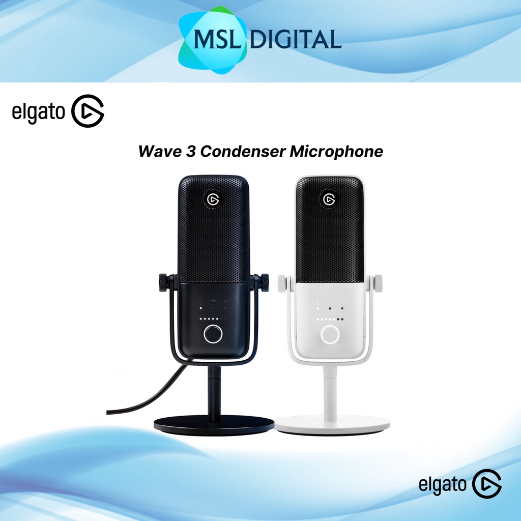 CORSAIR Elgato Wave 3 Premium Studio USB Condenser Microphone for ...