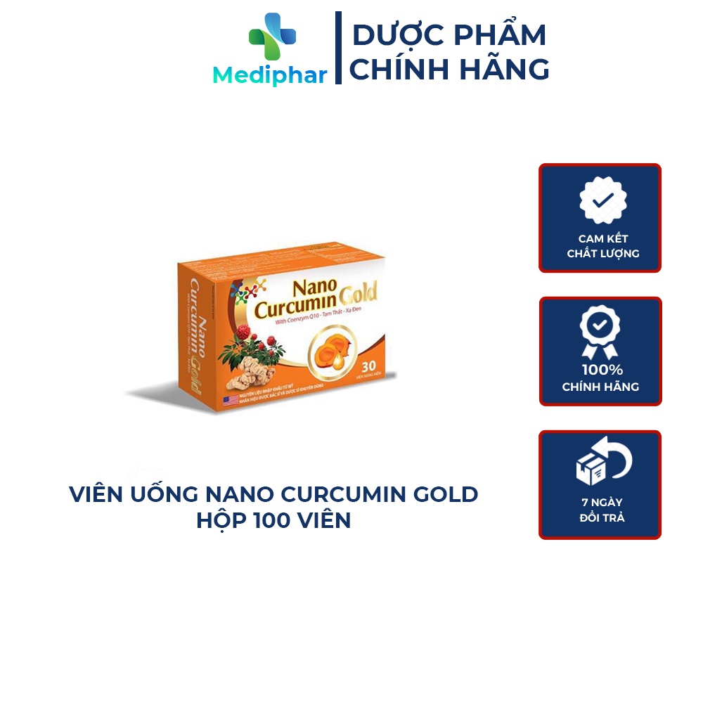 Nano Curcumin Gold Tam That Xa Den turmeric tablets reduce stomach and duodenal ulcers - Box of ...