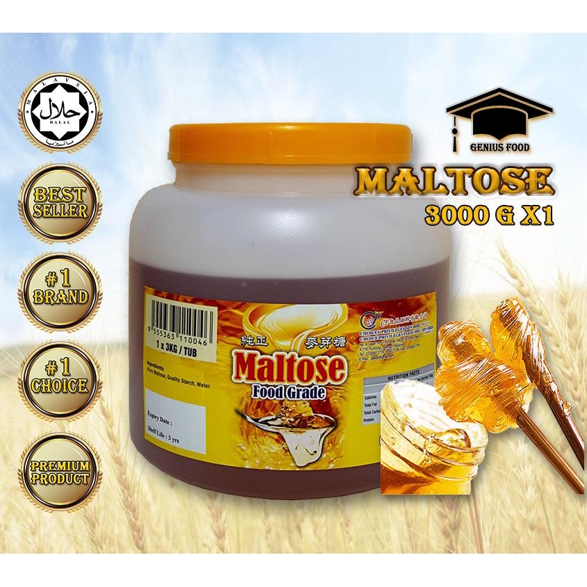 Genius Food HALAL Maltosa Premium /Premium Maltose 1000g/3000g | Shopee ...