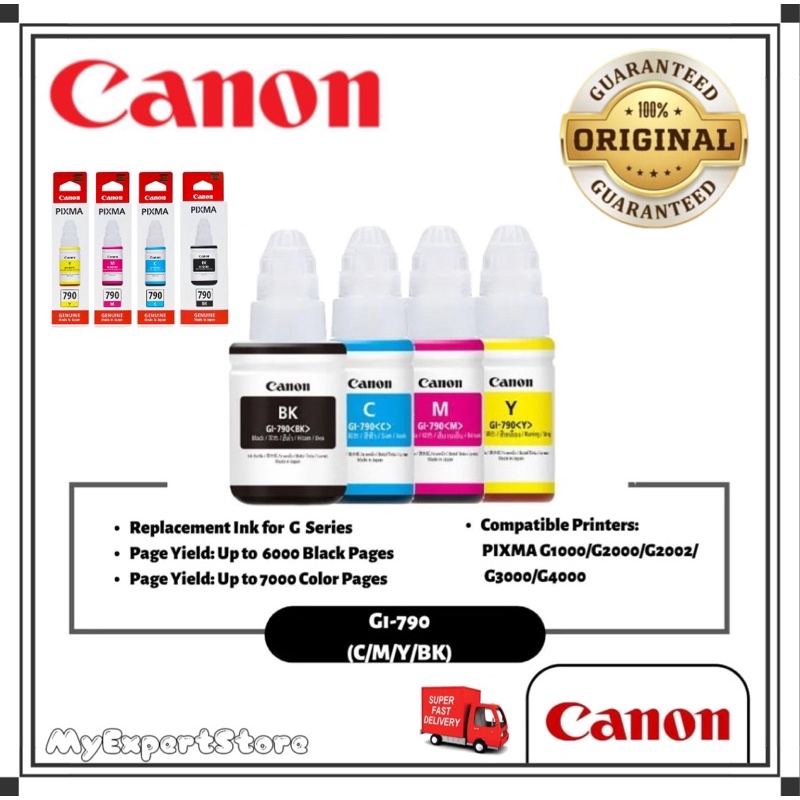 100% original Canon GI-790 GL790 GL 790 BCMY INK For G1000 G1010 G2000 ...
