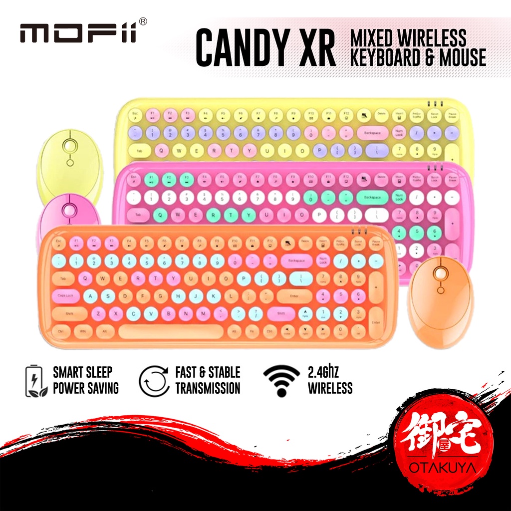 MOFII Candy XR 2.4 GHz 100 Keys Wireless Keyboard & Mouse Combo Set | Shopee Malaysia