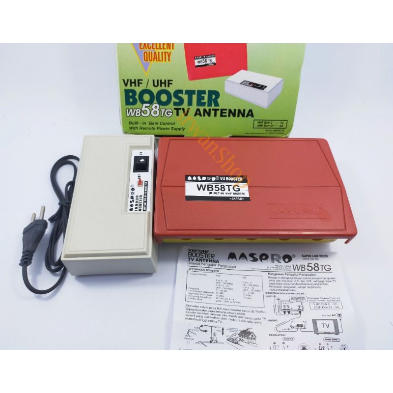 Complete Maspro Tv Antenna Booster Maspro WB 58 TG Top and Bottom Booster/ | Shopee Malaysia