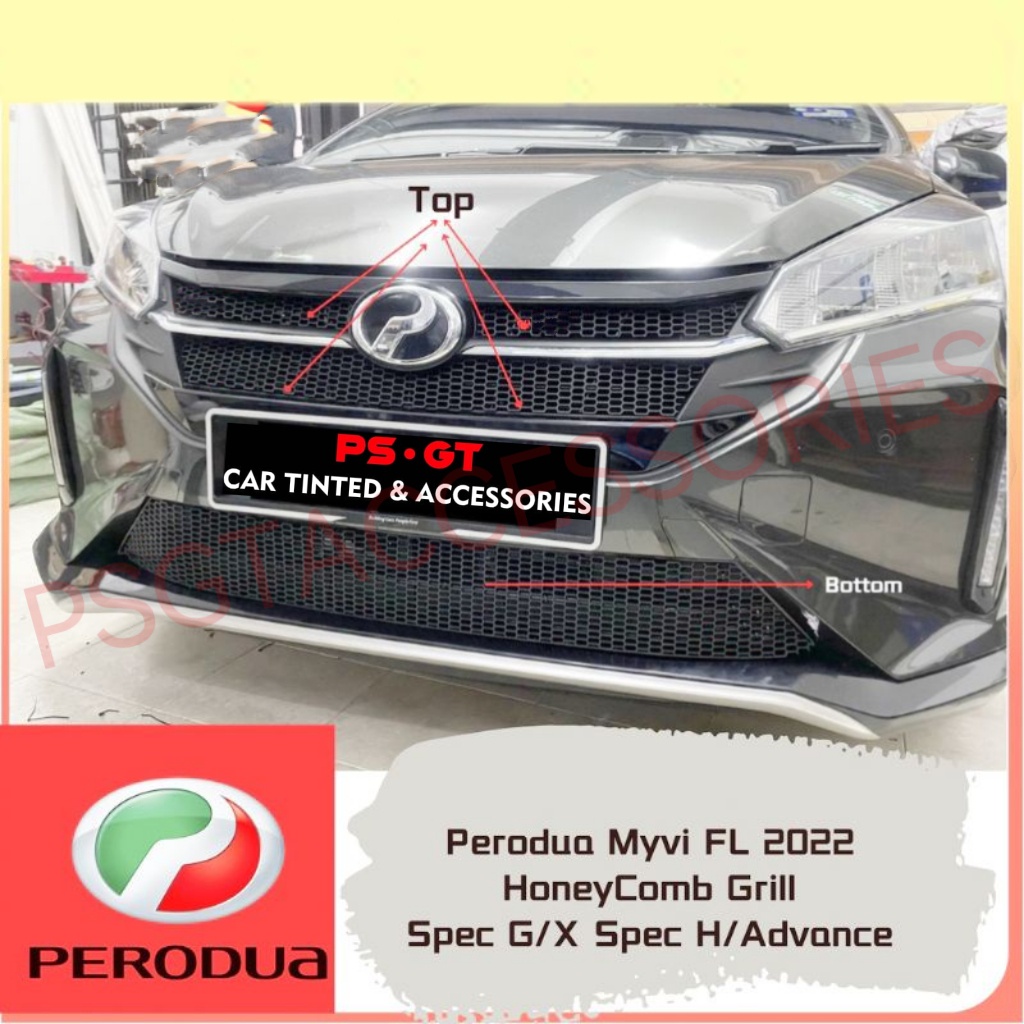 Perodua Myvi G3 FL 2022-2023Honeycomb Grill / Grill Honey Comb | Shopee ...
