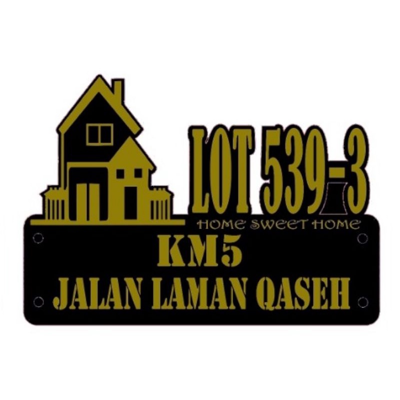 Alamat Rumah/Plat Alamat Rumah Arcylic/House Number Plate/House ...