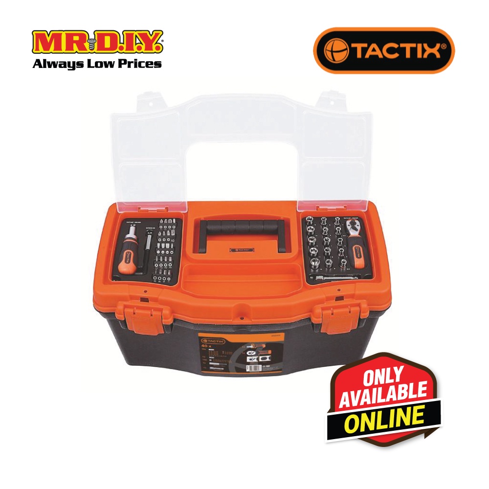 TACTIX Tools And Tool Box (40 pieces) | Shopee Malaysia