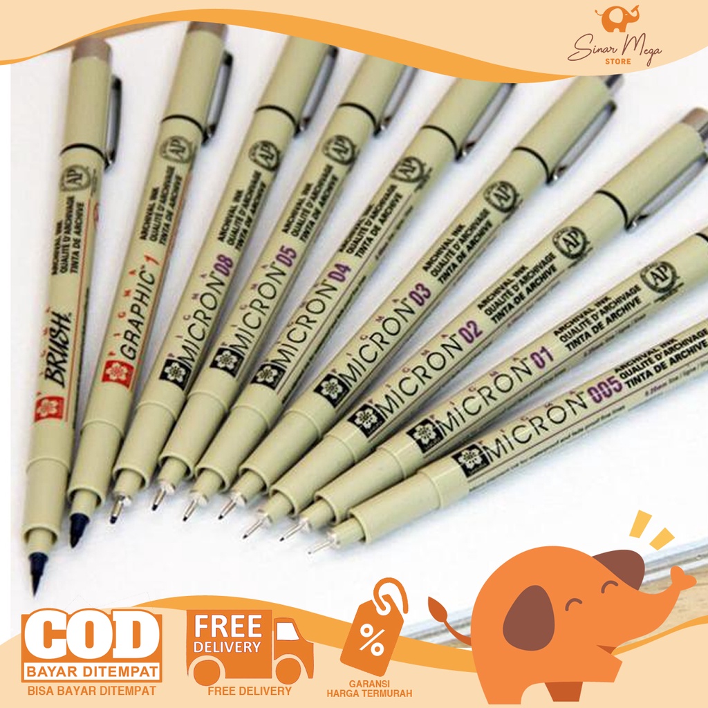 Sakura Pigma Micron Drawing Pen Black | Shopee Malaysia