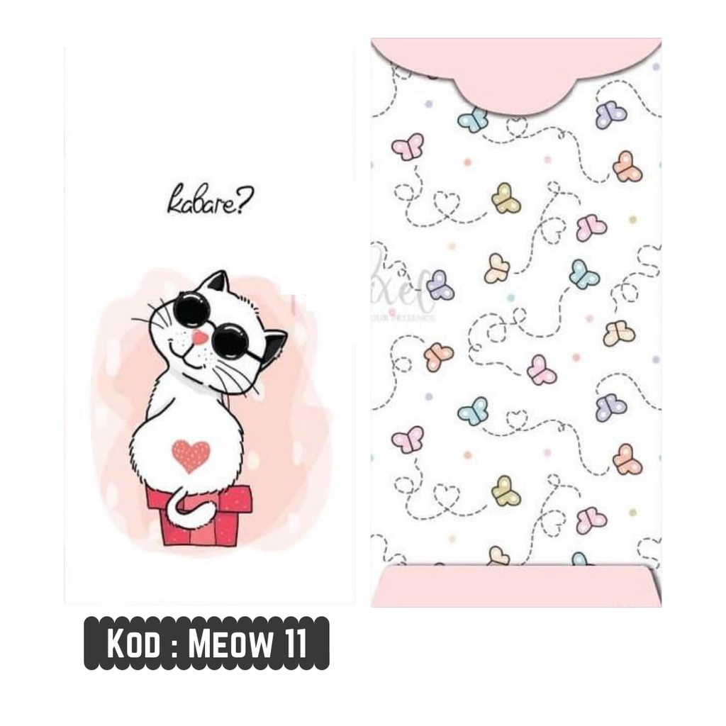 Kucing Meow Cat Dino Animal| Sampul Raya Sampul Duit Raya Money Packet ...