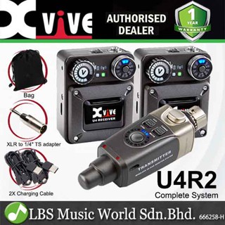 Xvive U4 Complete In Ear Monitor Wireless System with Transmitter, Beltpack Receiver and ...