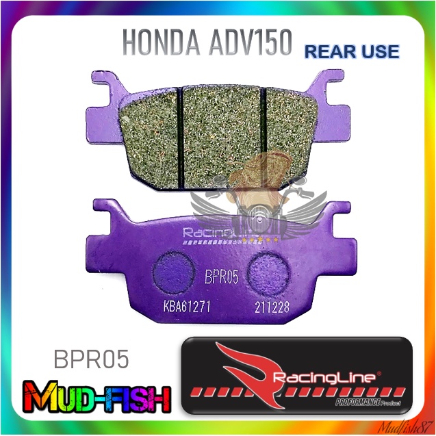 RACING LINE REAR DISC BRAKE PAD FOR HONDA ADV 150 (BPR05) | Shopee Malaysia