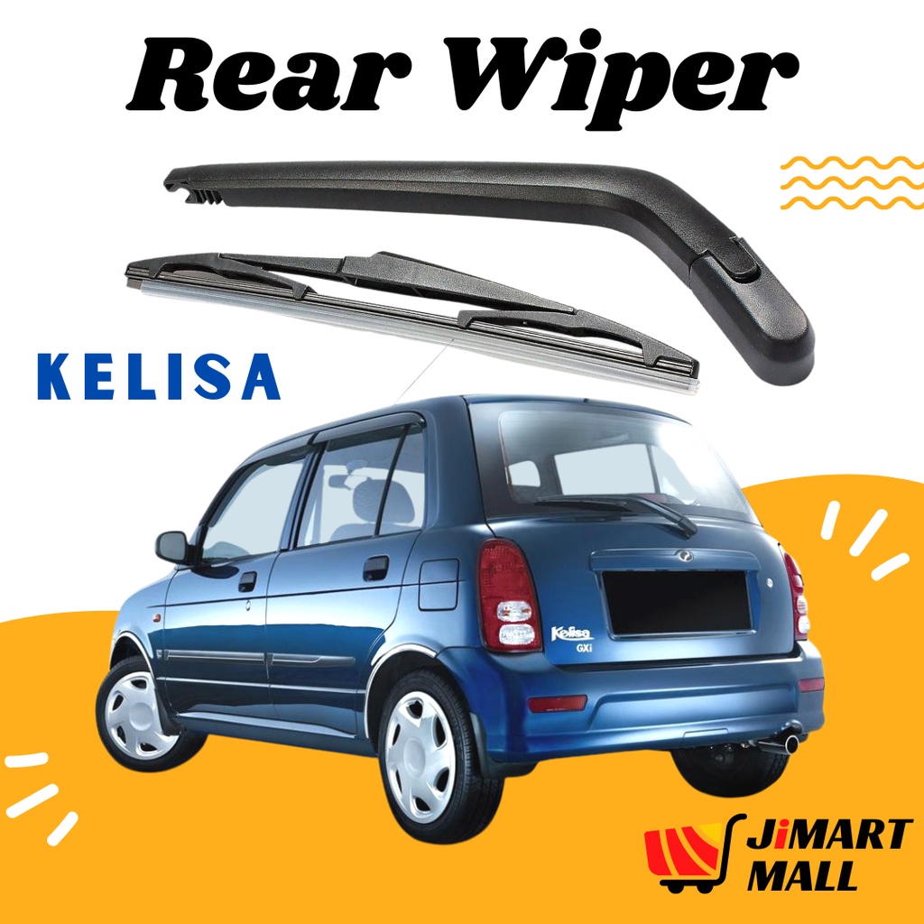 PERODUA KELISA REAR WIPER Full Set Arm Hanger Car Back Wiper Belakang ...
