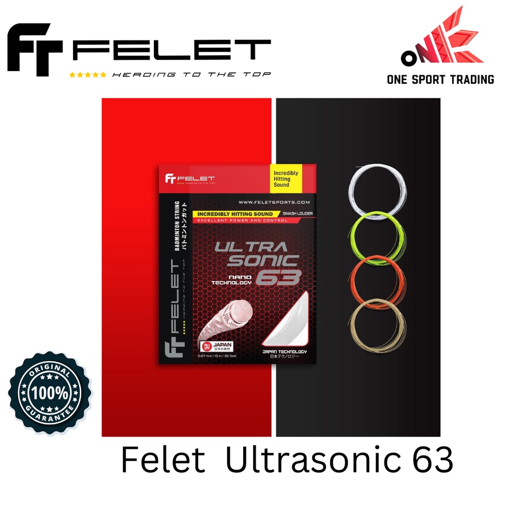 (Ready Stock) FELET ULTRA SONIC 63 String (Original Made In Japan) / Felet Tali Badminton / 100% ...