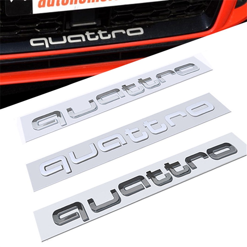 Car 3D Emblem Rear Body Trunk Stickers for Audi Quattro Logo A3 A4 A5 ...