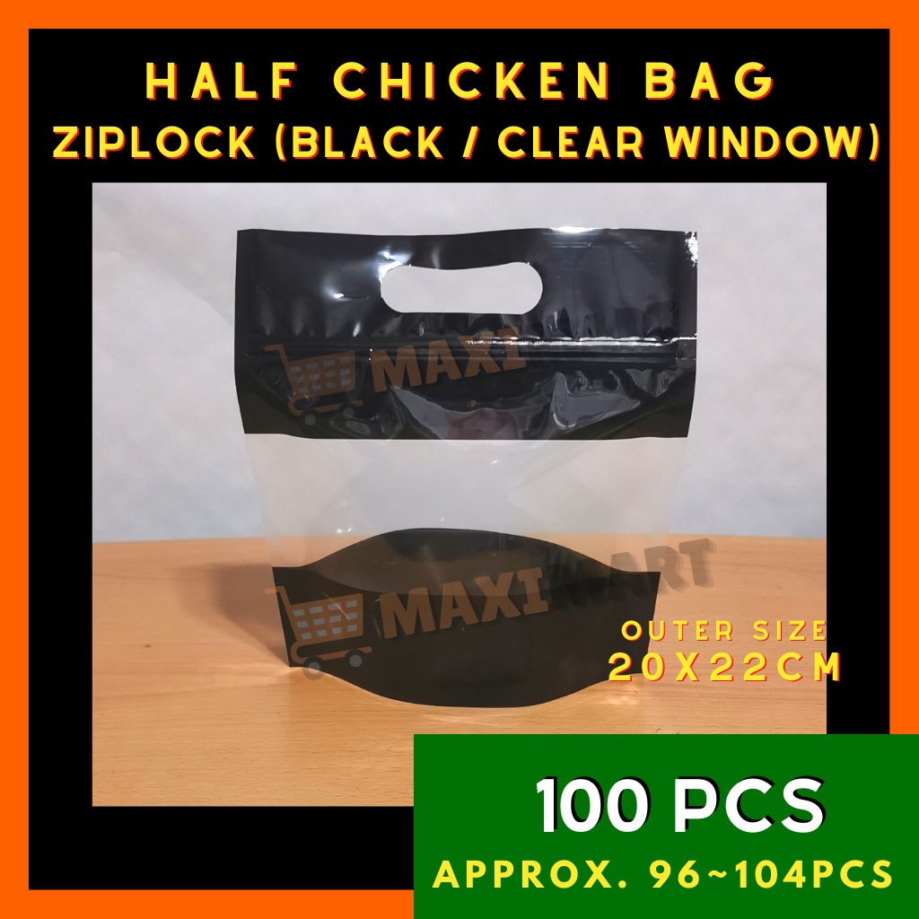 100pcs Half Roasted Chicken Bag Ziplock Packaging Plastic Pouch Box ...