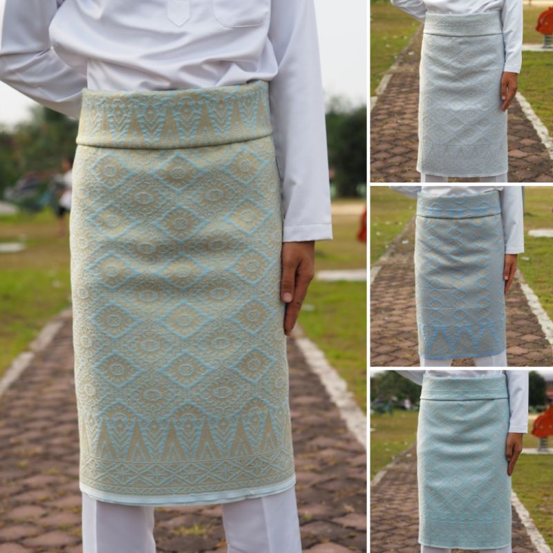 🔥🔥 Sampin Songket Bunga Penuh Men Clothing Baju Nikah/Hantaran Mint ...
