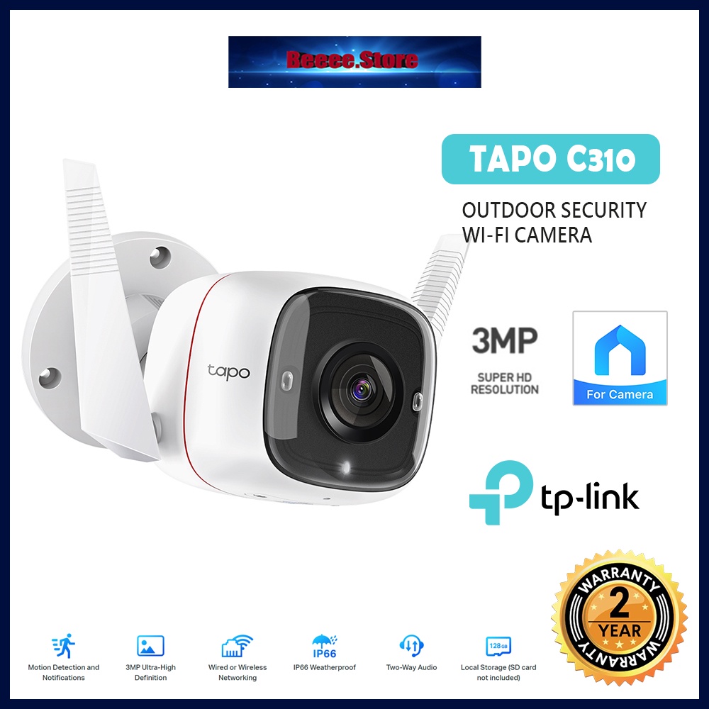 TP-Link Tapo C310 3MP Ultra Resolution Outdoor Security IP66 Weatherproof Wireless Wifi Camera ...
