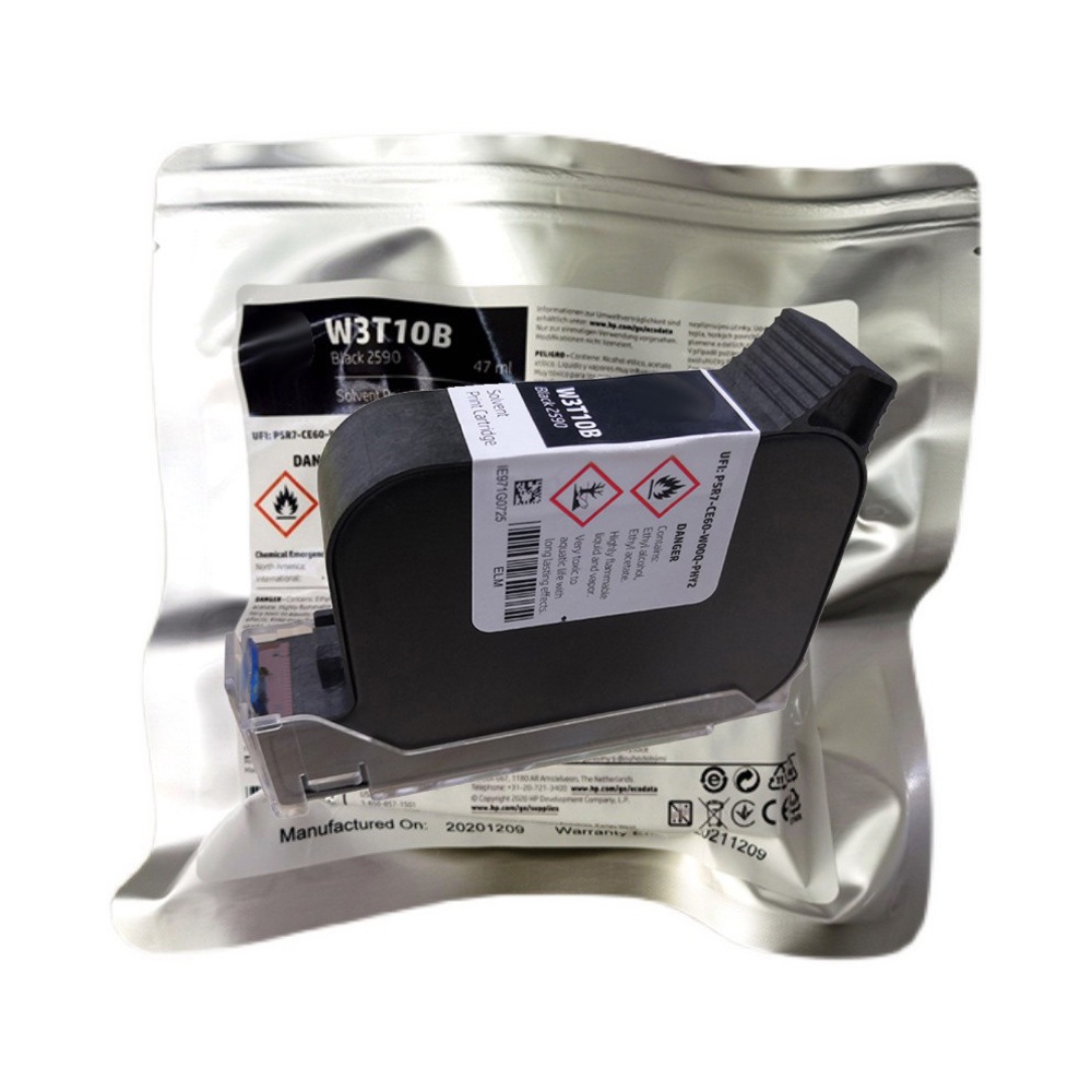 NEW W3T10B For HP 2590 Ink Cartridge Solvent Black Handheld Inkjet ...
