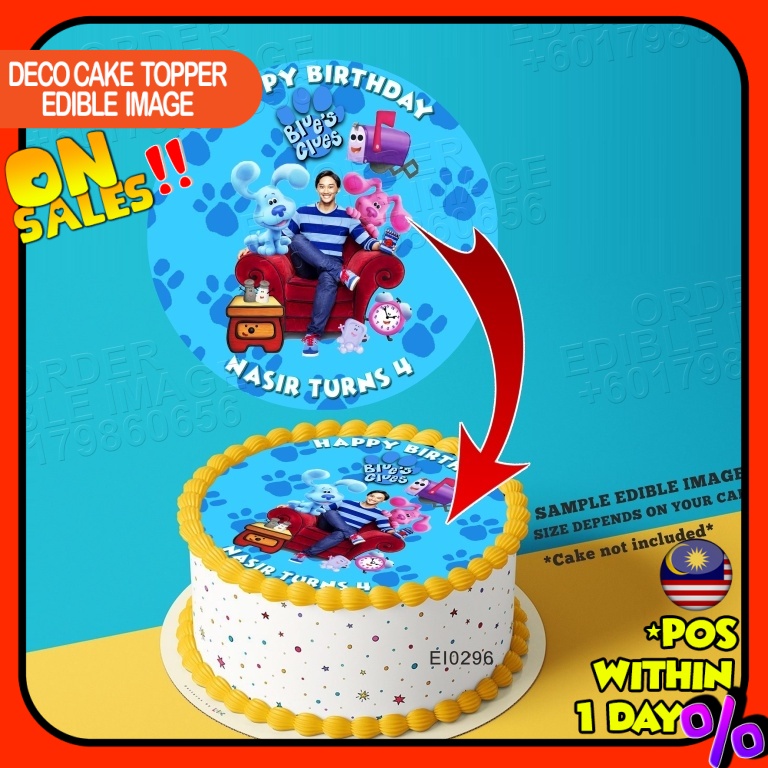 Printing EI Blue's Clues Edible Image Print Cake Photo Icing Paper ...
