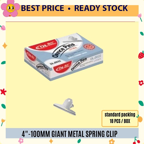 Local Ready Stock 4"-100MM GIANT METAL SPRING CLIP -18'S / BOX | Shopee ...