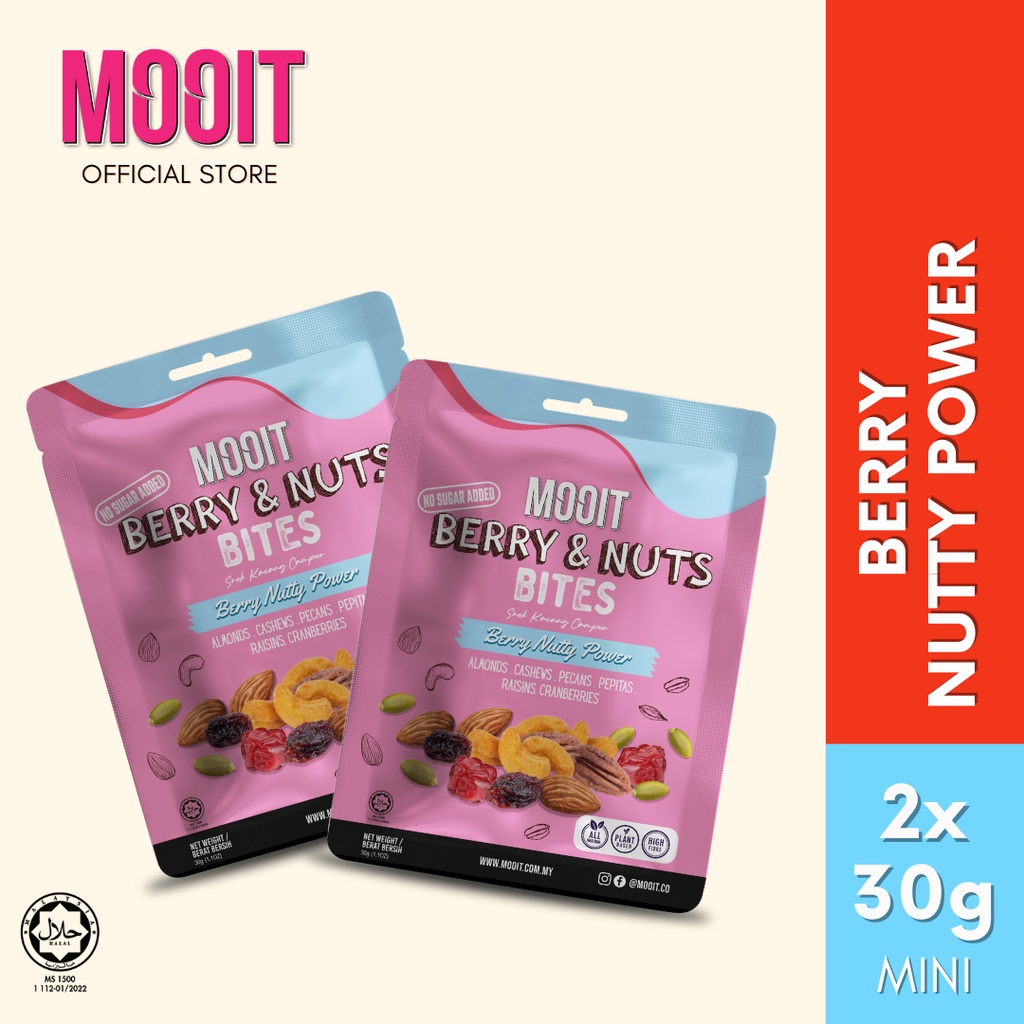 MOOIT Berry Nutty Power 【2 x 30g】- HALAL CERTIFIED | Shopee Malaysia