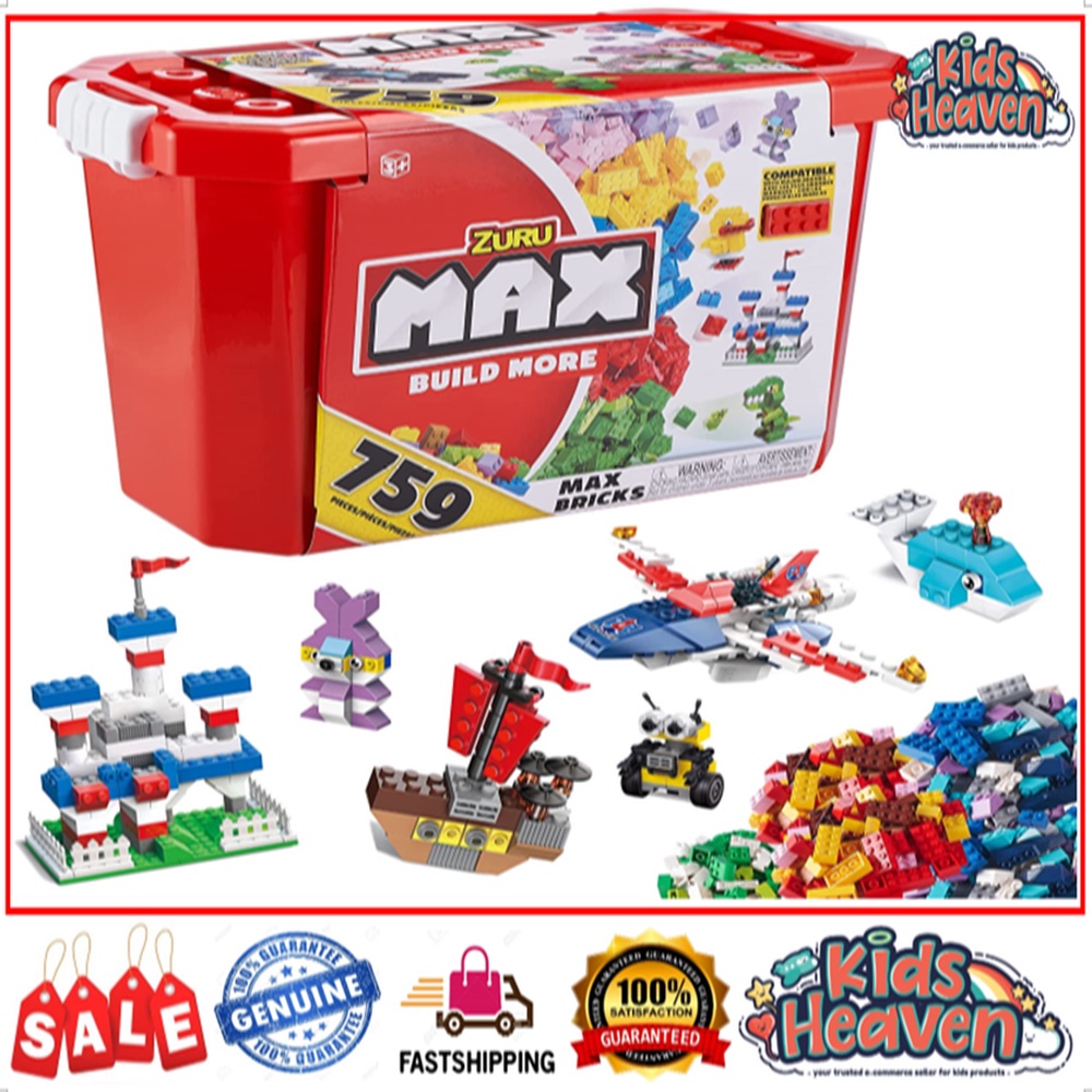 ZURU MAX Build More: Building Bricks Value Set ( 253 / 759 Bricks ...