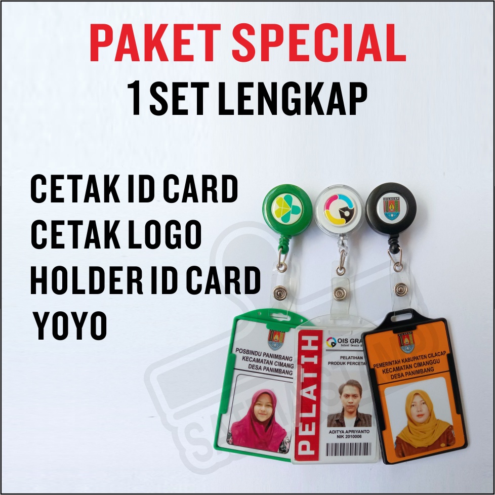 ID card yoyo holder (Complete Set of ID card printing + Logo + yoyo ...