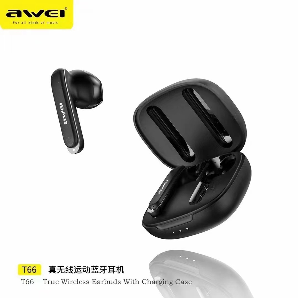 AWEI T66 ENC TWS Wireless Bluetooth V5.3 Sport Earbuds / ENC Noise ...