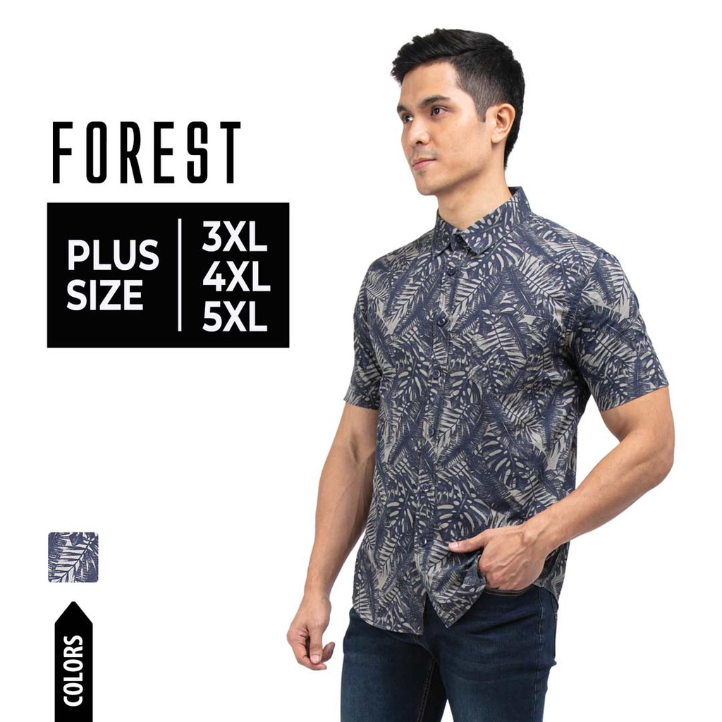 Forest Baju Kemeja Lelaki Saiz Besar | Forest Plus Size Cotton Woven ...
