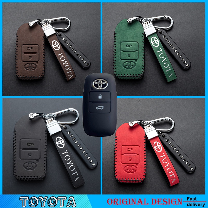 Toyota vios 2023 new Keyless Remote Car Key leather Cover Case | Shopee ...