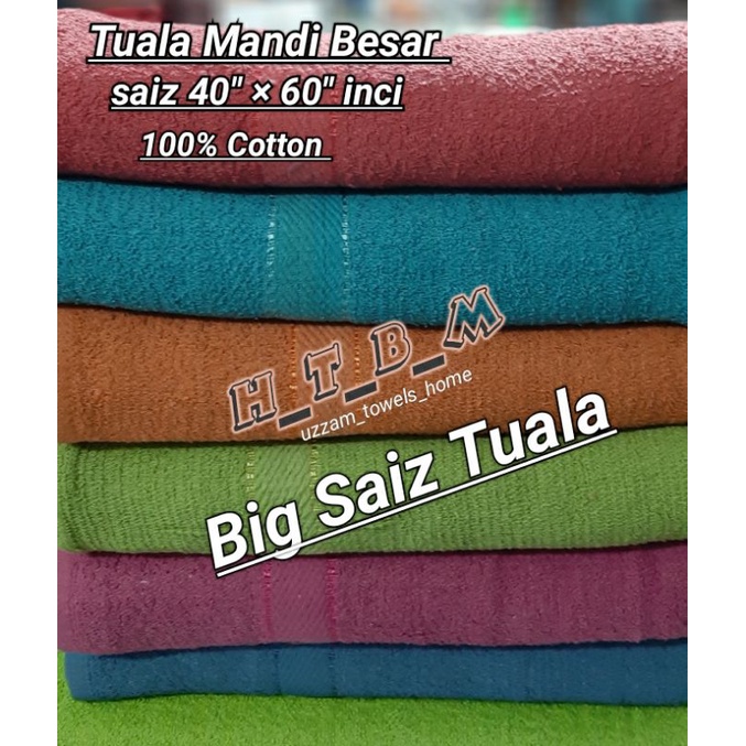 Tuala mandi besar murah 100%cotton khas untk muslimah/ Serap Air/Tuala ...