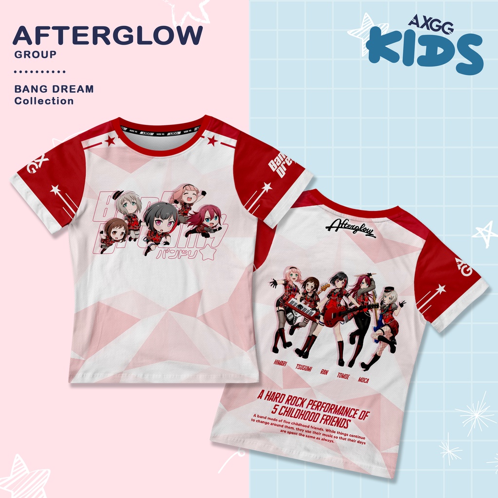 AXGG Kids ' Bang Dream - Afterglow ' Anime Shirt | Shopee Malaysia