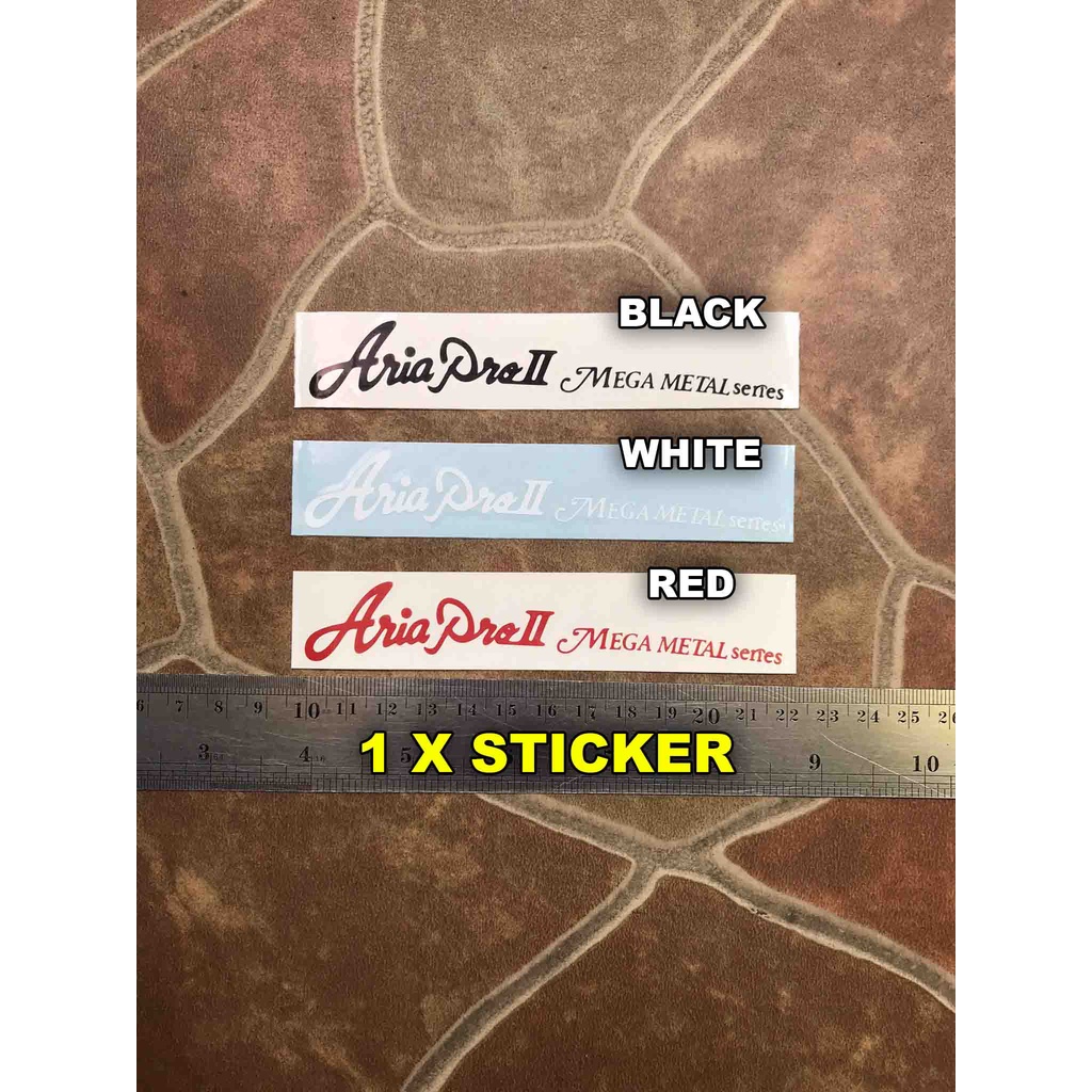 Guitar Aria Pro Ii Mega Metal Series Headstock Sticker Electric Sticker ...