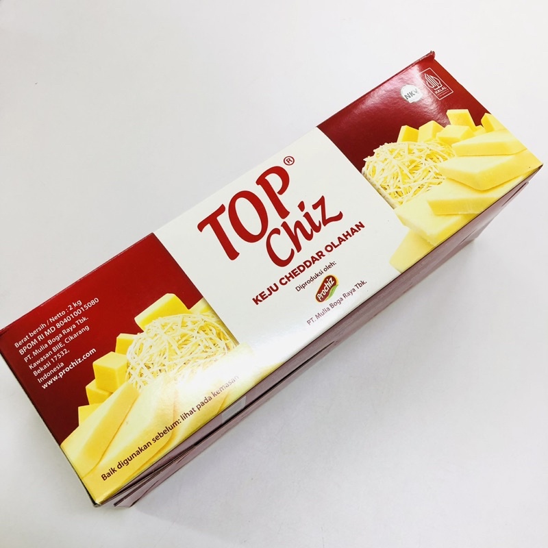 [Wholesale] Topchiz Cheddar 2kg dari PROCHIZ Cheese Block 乳酪 Keju ...