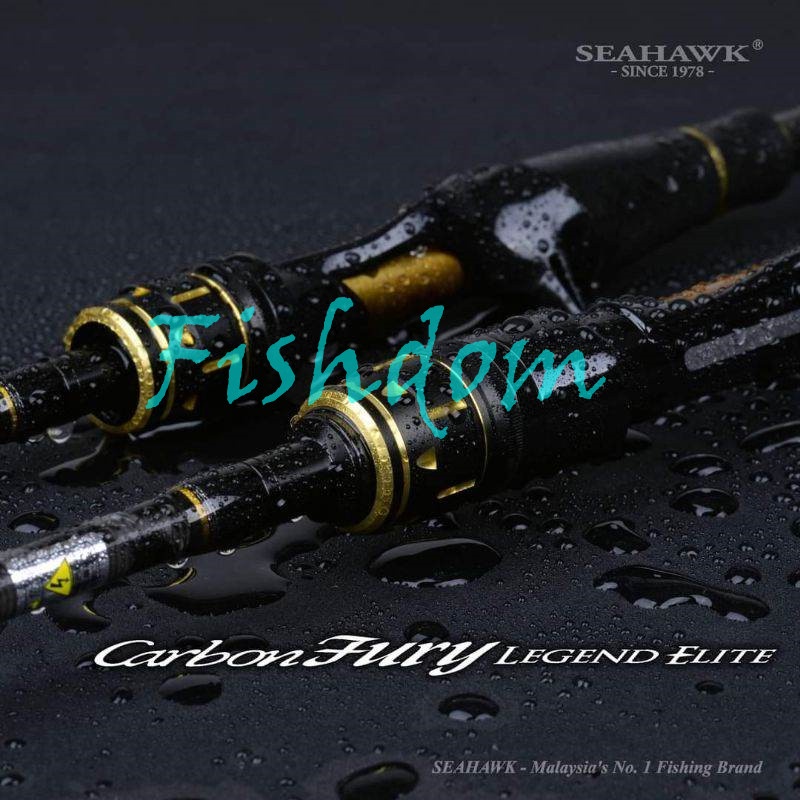 FISHDOM SEAHAWK CARBON FURY LEGEND ELITE CASTING SPINNING FISHING ROD ...