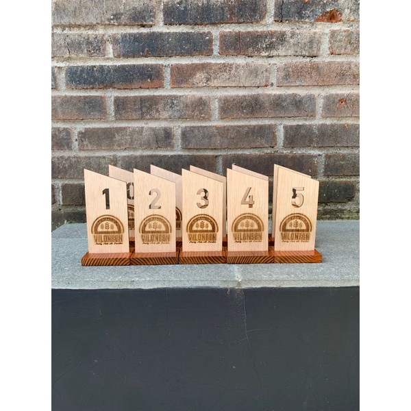 KAYU Table numbers / wooden cafe table numbers / cafe restaurant table ...
