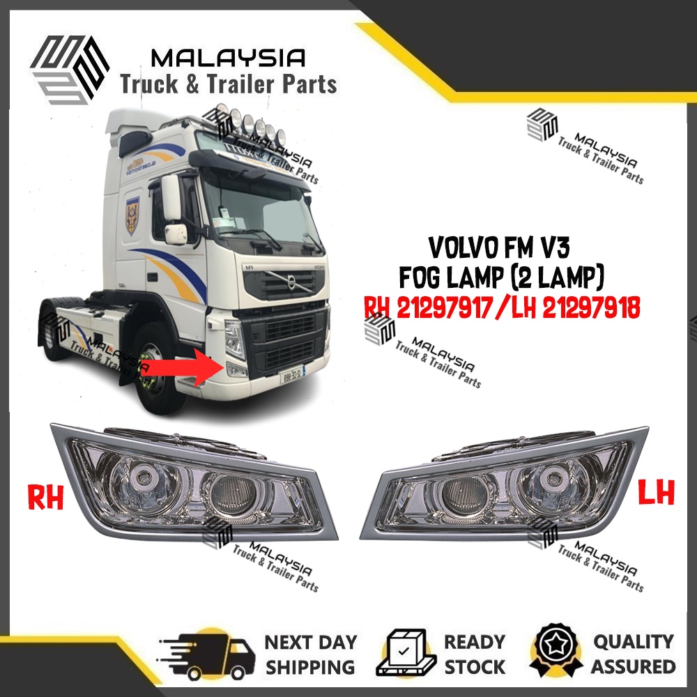 VOLVO FM FH FM13 FH13 V3 Version 3 21297917 21297918 Fog Lamp Bumper ...