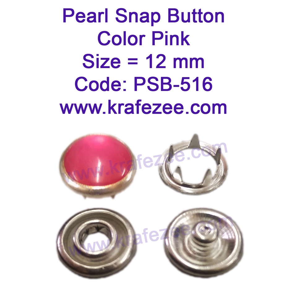 Butang Snap Metal Pearl Snap Fastener Pink (10 sets) | Shopee Malaysia