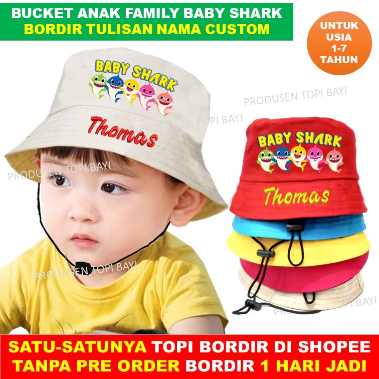 Baby Shark Family Bucket Hats For Children Baby Shark Hats And Custom ...