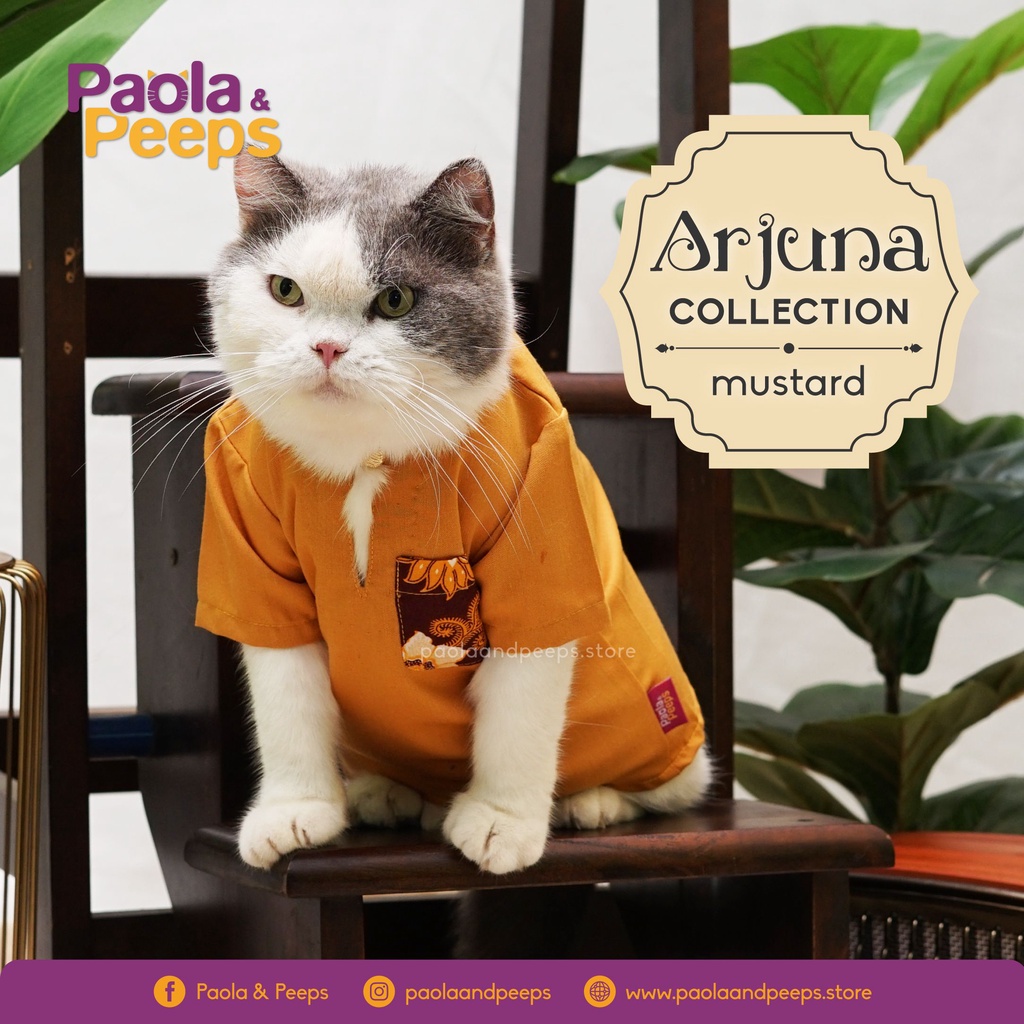 [Baju Kucing] Batek Edition - Arjuna Mustard | Shopee Malaysia