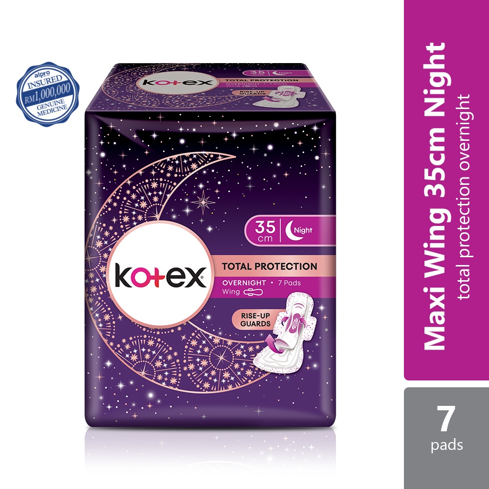 Kotex Overnight Wings Pag Extra Long 35cm 7s | Shopee Malaysia