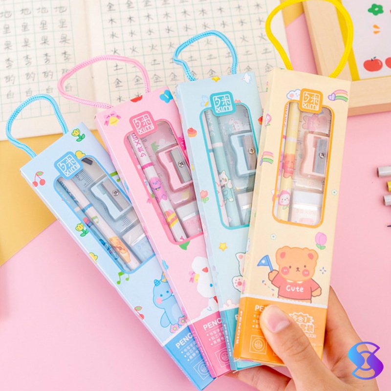 Bts Pencil SET/School Stationery SET 5 in 1 Cute Character-Suning Mall ...
