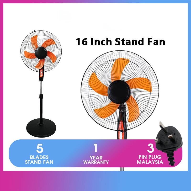 2022 Ultra Strong Floor Stand Fan 16 Inch 5 Blades 3 Speed Kipas Berdiri Angin Kuat Diri 风扇家用 ...