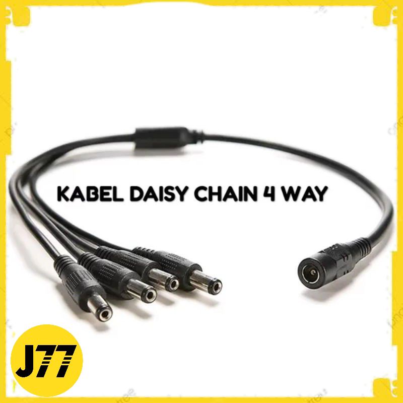 Daisy Chain Cable 4 Way Guitar Effect Adapter Connection | Shopee Malaysia