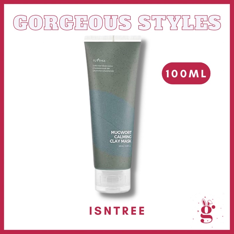 READY STOCK ISNTREE MUGWORT CALMING CLAY MASK 100ML/MUGWORT MASK/KAOLIN ...