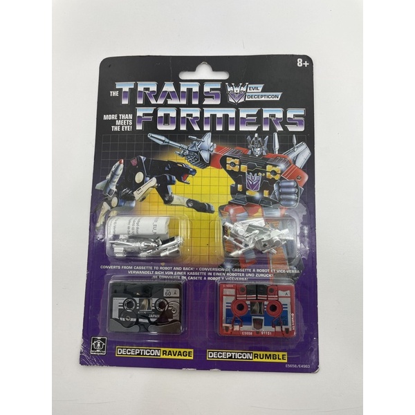 Transformers 2018 G1 Reissue Ravage and Rumble Figure Set sealed ...