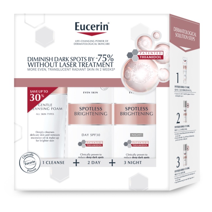 Eucerin Spotless Brightening Regimen Skin Care Set (Gentle Cleansing ...
