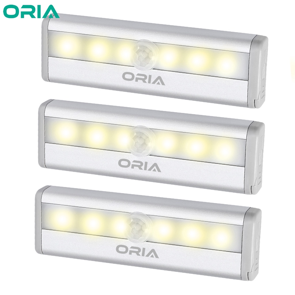 ORIA 6LED Mini Motion Sensor Wall Lights Rechargeable Magnetic Night ...