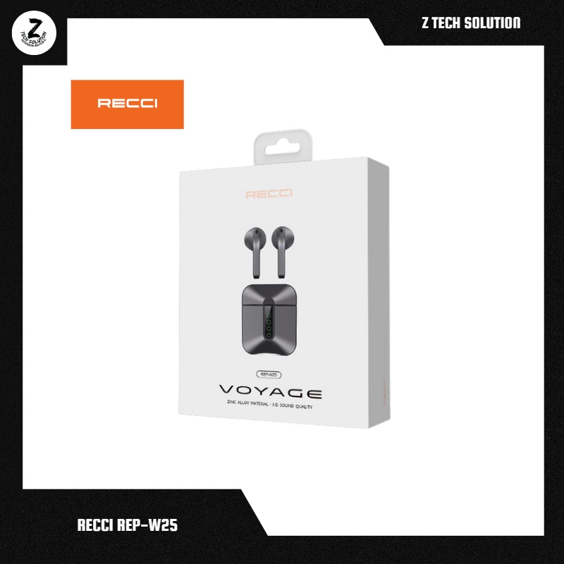 Recci REP-W25 TWS Earphone ( EXQUISITE ZINK ALLOY & HEAVY BASS ) | Shopee Malaysia