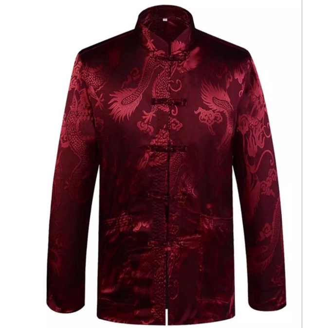 CNY Men Traditional Dragon Long Sleeve Samfu[Ready Stock] | Shopee Malaysia